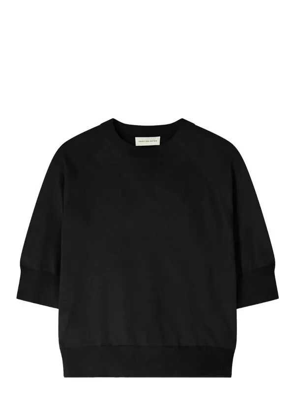 Dries Van Noten Merino Wool Crewneck Sweater - Black