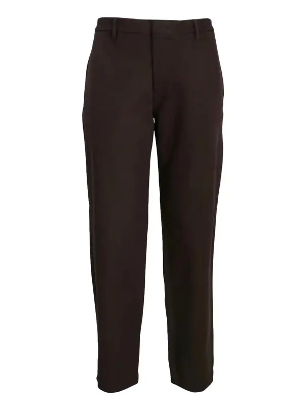 Emporio Armani Logo-plaque Trousers - Brown