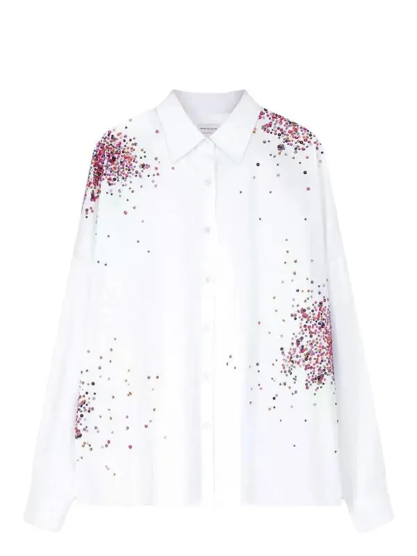 Dries Van Noten Embellished Cocoon Shirt - White