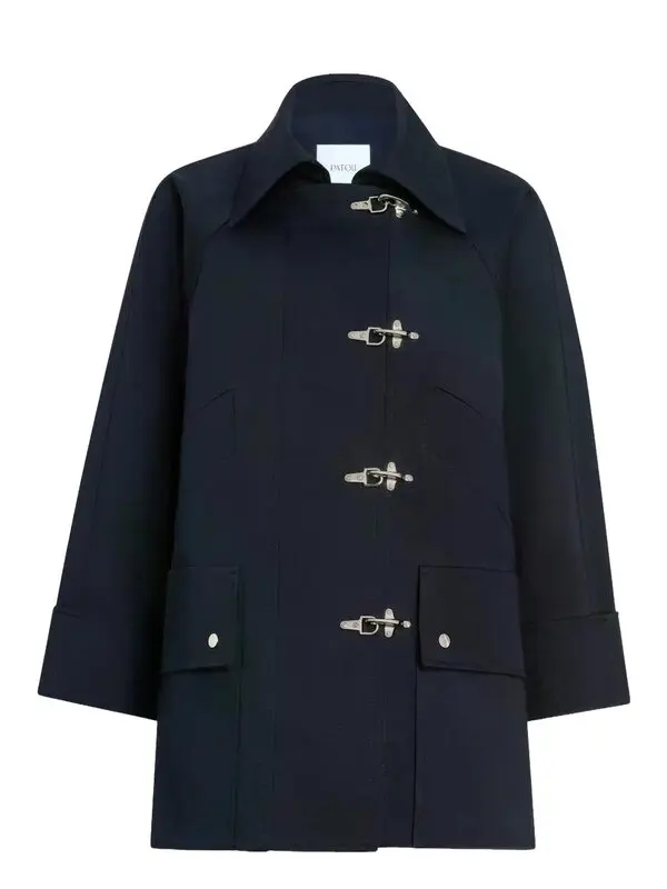 Patou Oversized Toggle Parka - Blue
