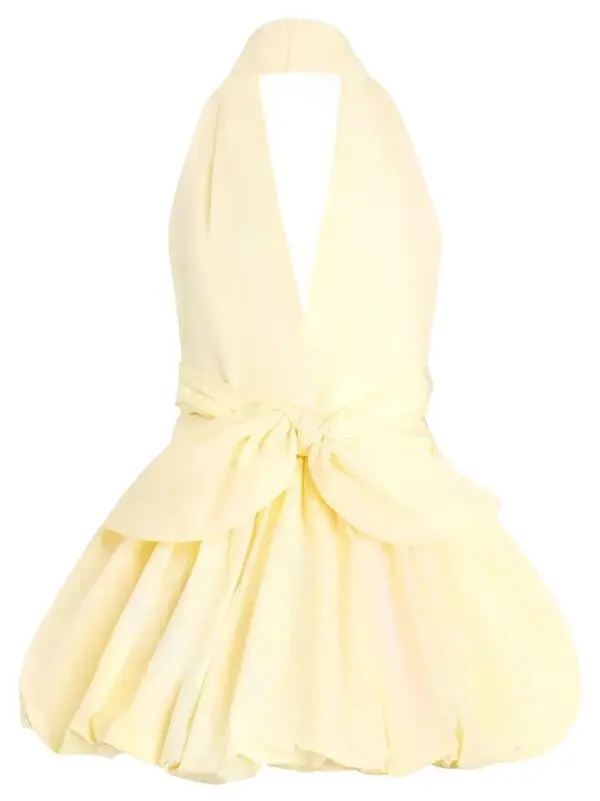 Patou Knot Mini Dress - Yellow