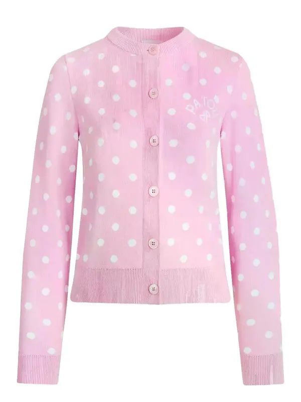 Patou Polka-dot Cardigan - Pink