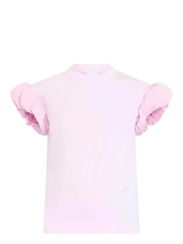 Patou Faille-sleeves T-shirt - Pink
