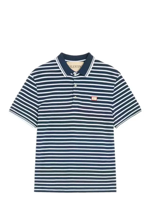 Valentino Garavani Vlogo-patch Polo Shirt - Blue