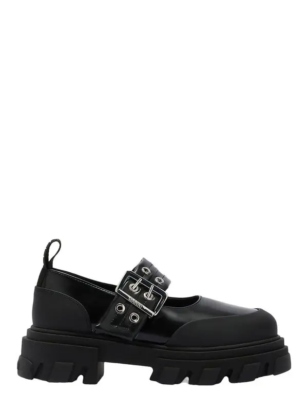 GANNI Cleated Ballets - Black