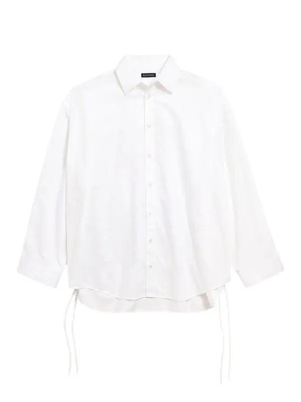 Balenciaga Cotton Lace-up Shirt - White