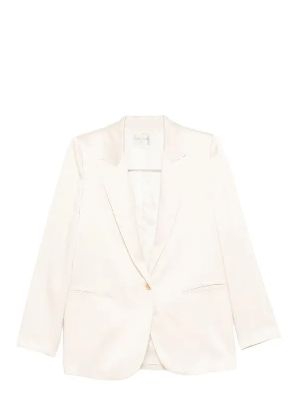 FORTE_FORTE Single-breasted Blazer Jacket - White
