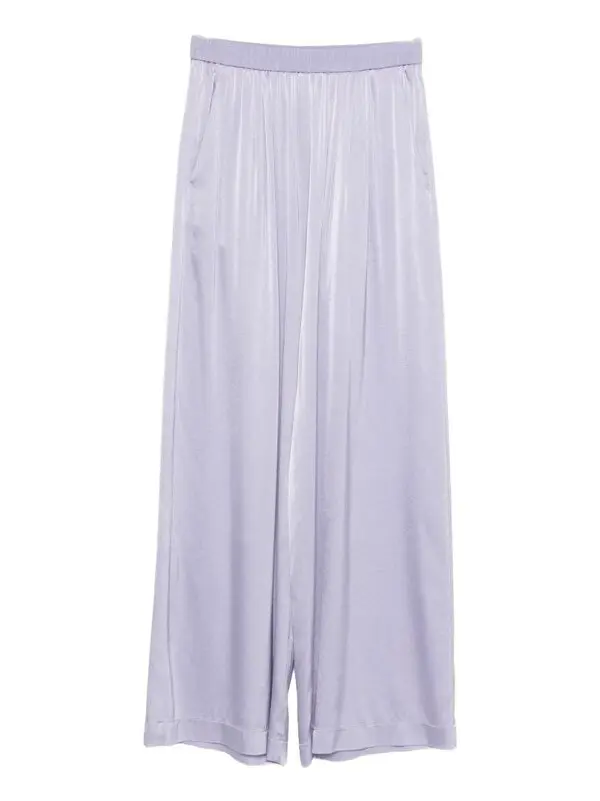 FORTE_FORTE Silk Satin Trousers - Purple