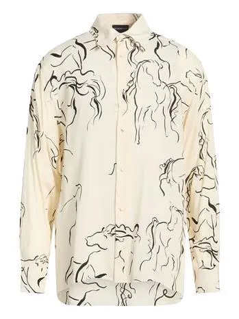 Emporio Armani Shirt Cream Size Viscose - White
