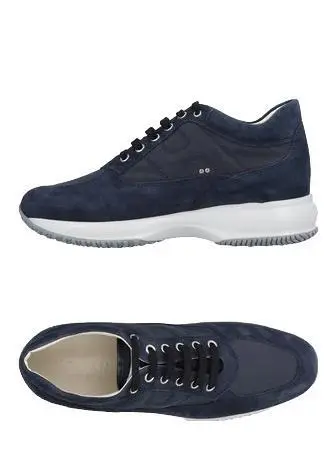Hogan Leather And Textile Sneakers - Blue
