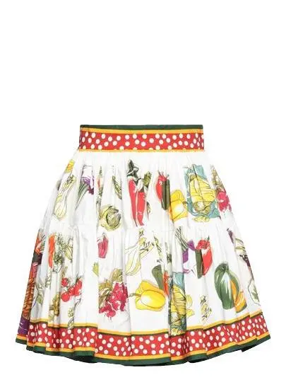 Dolce & Gabbana Mini Cotton Skirt - White