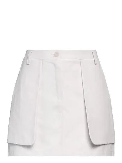 Patrizia Pepe Light Cotton & Hemp Mini Skirt - Grey