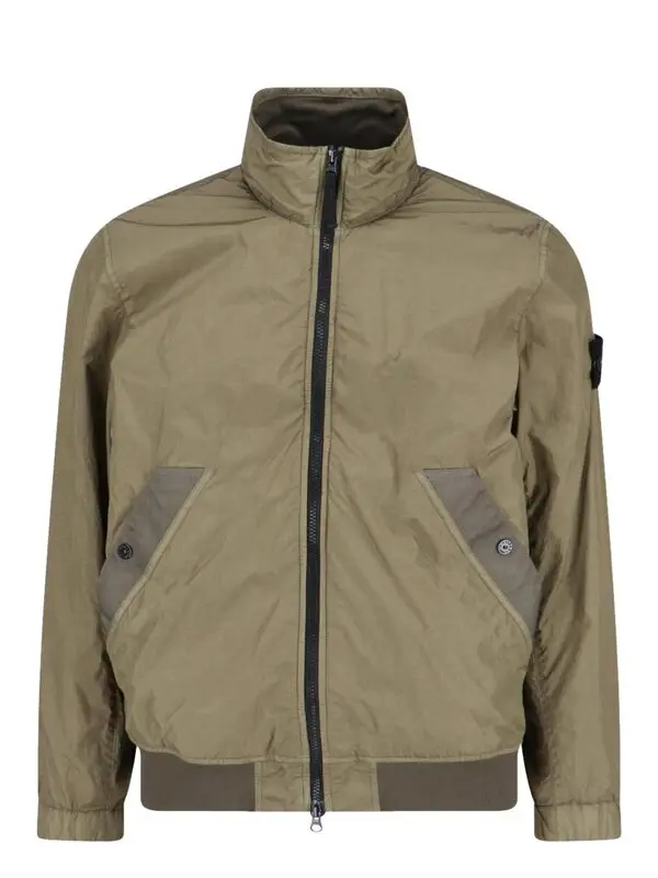 Stone Island 4100111 Crinkle Reps Jacket - Green