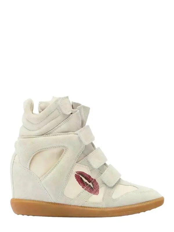 Isabel Marant 50mm Bekett Lips-motif Sneakers - Neutrals