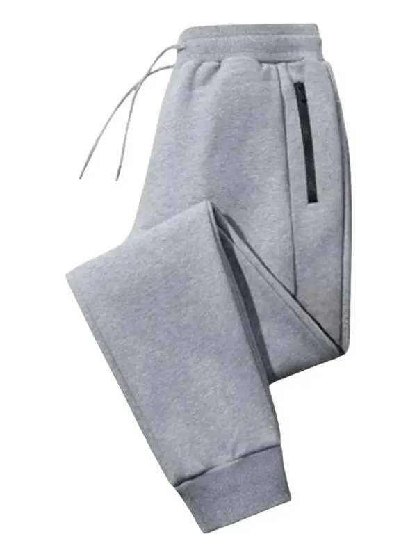 BENBEN Ultra Soft Singe Pack Zipper Pocket Fleece Jogger - Grey