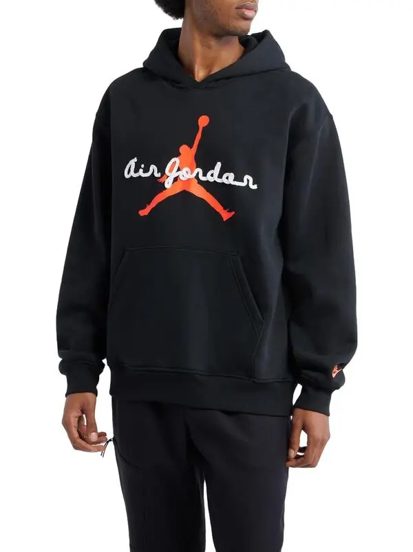JORDAN Brooklyn Fleece Hoodie - Black/infrared