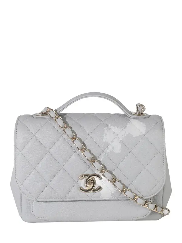 Chanel 20p Quilted Caviar Business Affinity Flap Bag - Gray