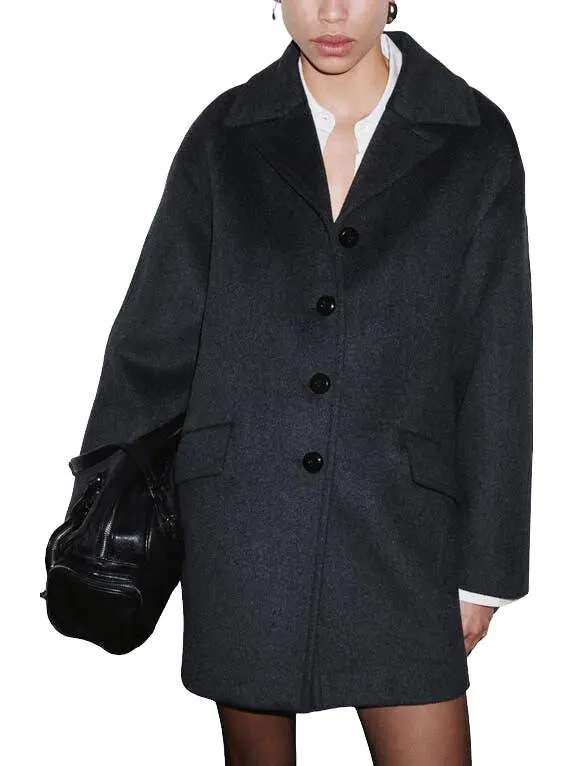 Mango Wool-blend Coat - Grey