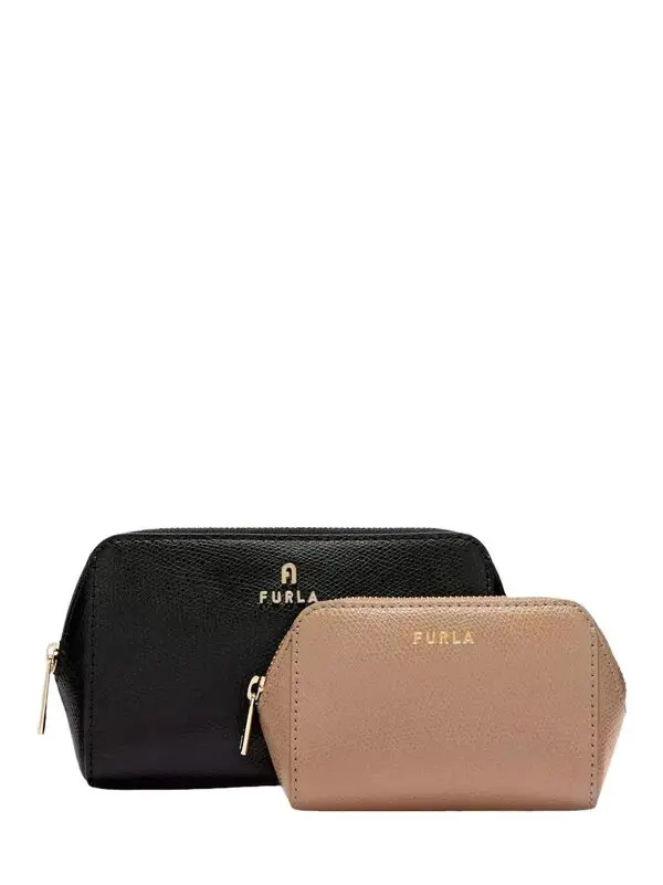 Furla Logo-detail Makeup Bag - Black