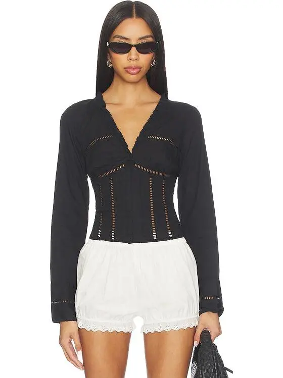 Free People Frankie Corset Top - Black