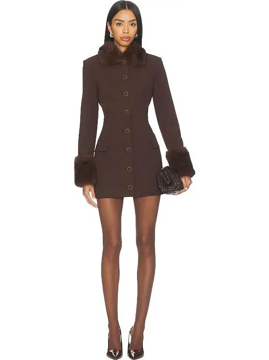 Ronny Kobo Lena Jacket Dress - Brown & Camel