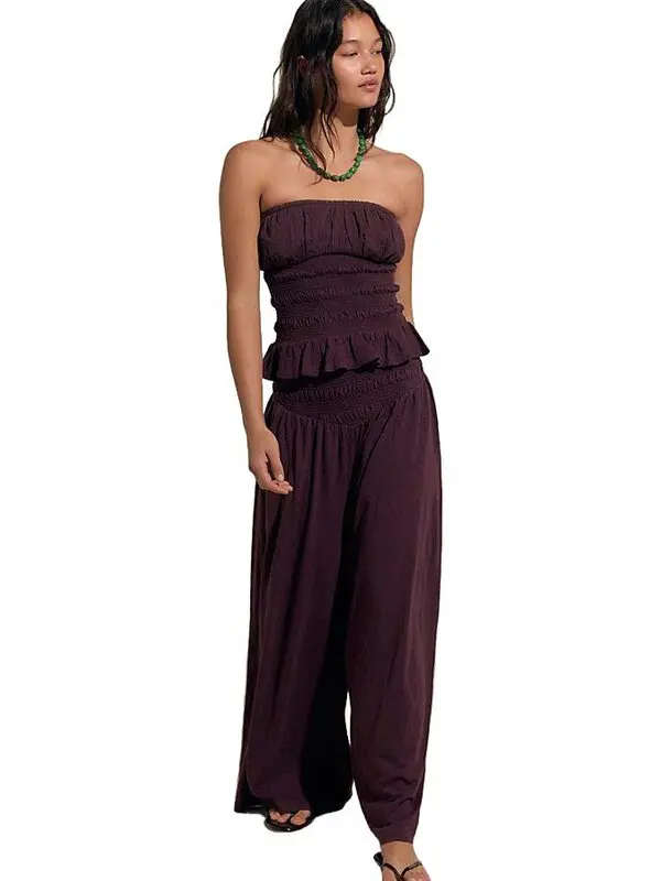 Free People Don't Call Me Pant Set - Fudge