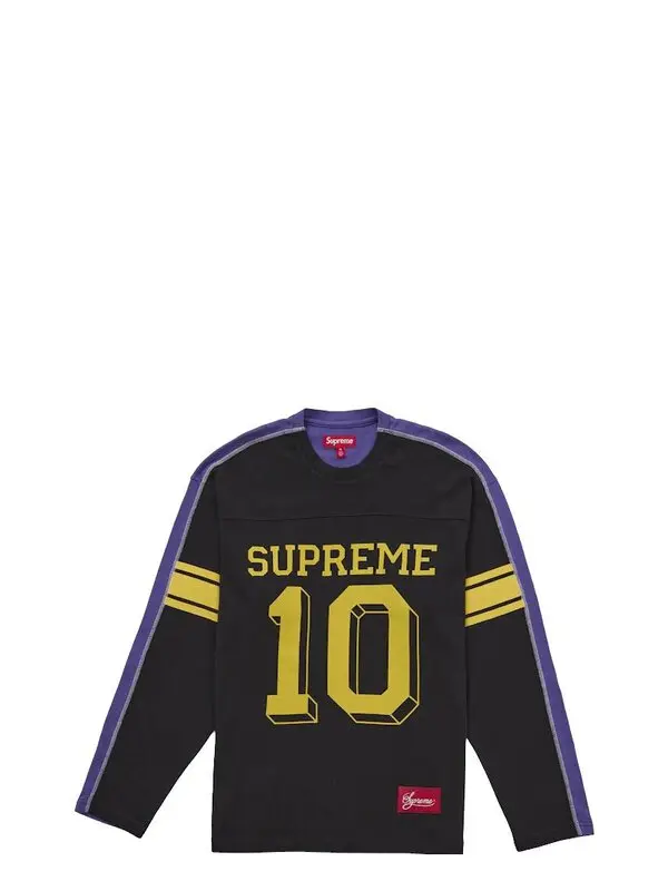Supreme Split Long Sleeve Football Top - Black