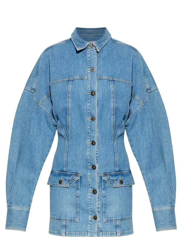 Attico Denim Mini Dress - Blue