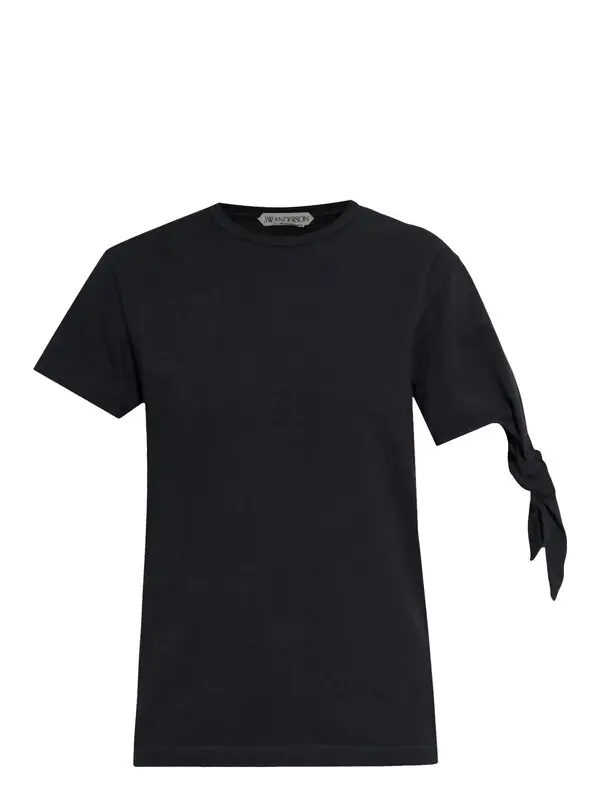 JW Anderson T-shirt With Shoulder Knot - Black