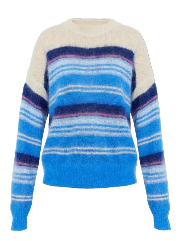 MARANT ETOILE Drussell Striped Sweater - Blue