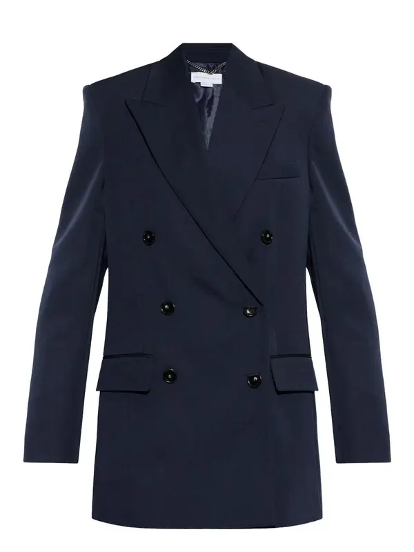 Stella McCartney Double-breasted Wool Blazer - Navy Blue