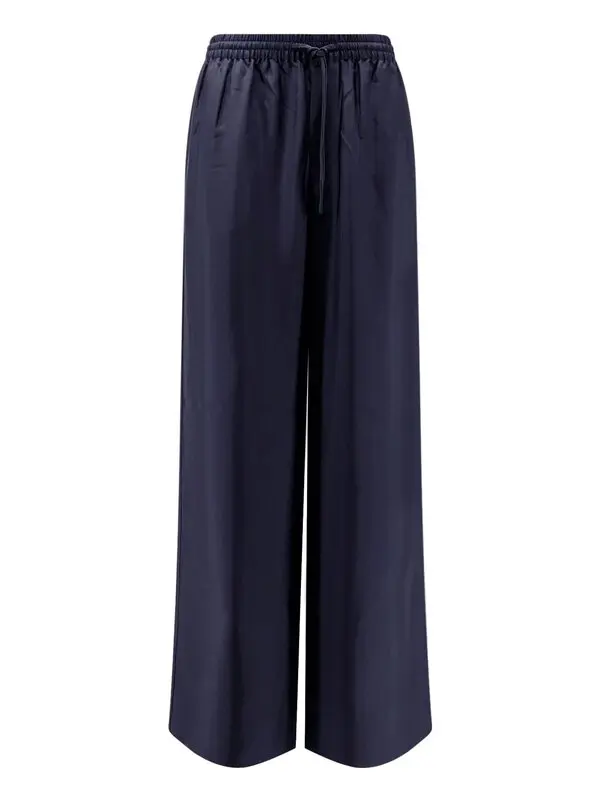 RÓHE Silk Wide Leg Trousers - Blue