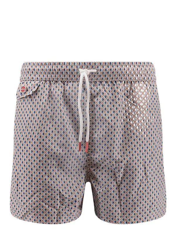 Kiton Nylon Swim Trunks - Beige