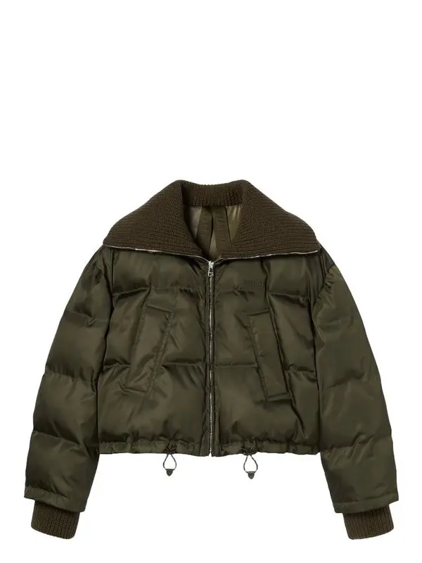 Gucci Gabardine Puffer Bomber Jacket - Green