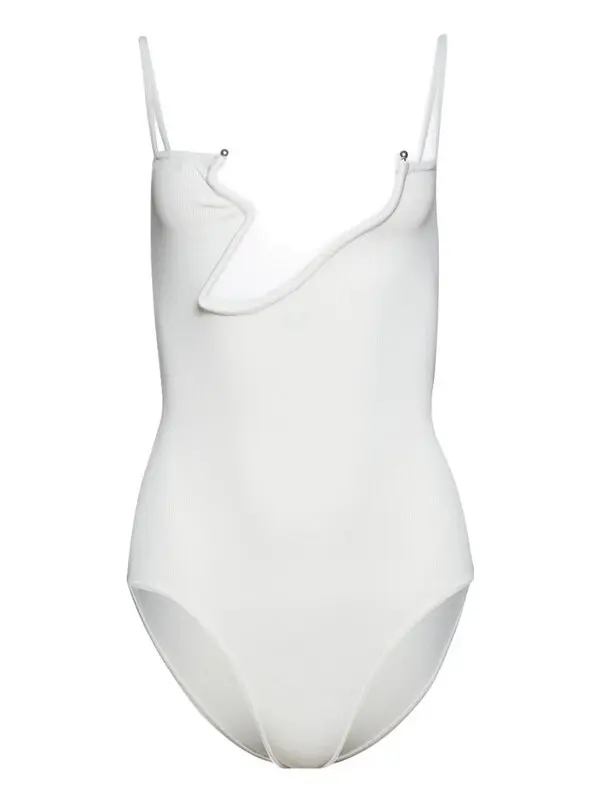 Christopher Esber Odessa Arced Knitted Bodysuit - White