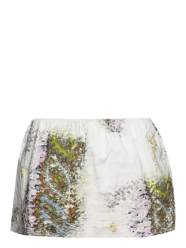 Christopher Esber Absence Crushed Micro Skirt Absence Print - White