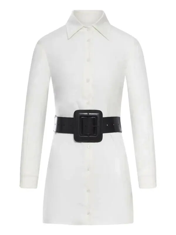 Balenciaga Mini Shirt Dress - White