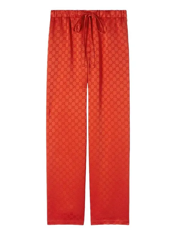 Gucci Satin Gg Pant - Orange