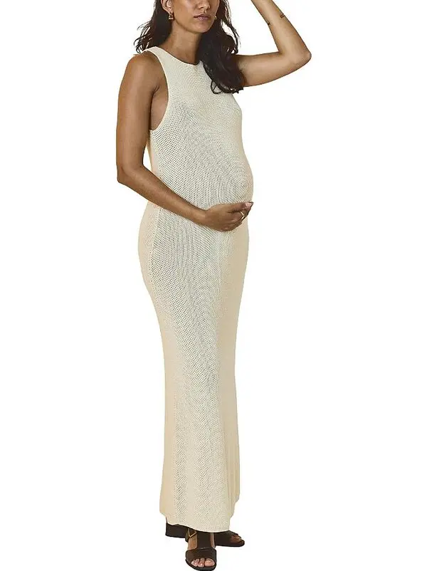 Hatch Collection Soraya Getaway Maxi Maternity Dress - Island Pearl