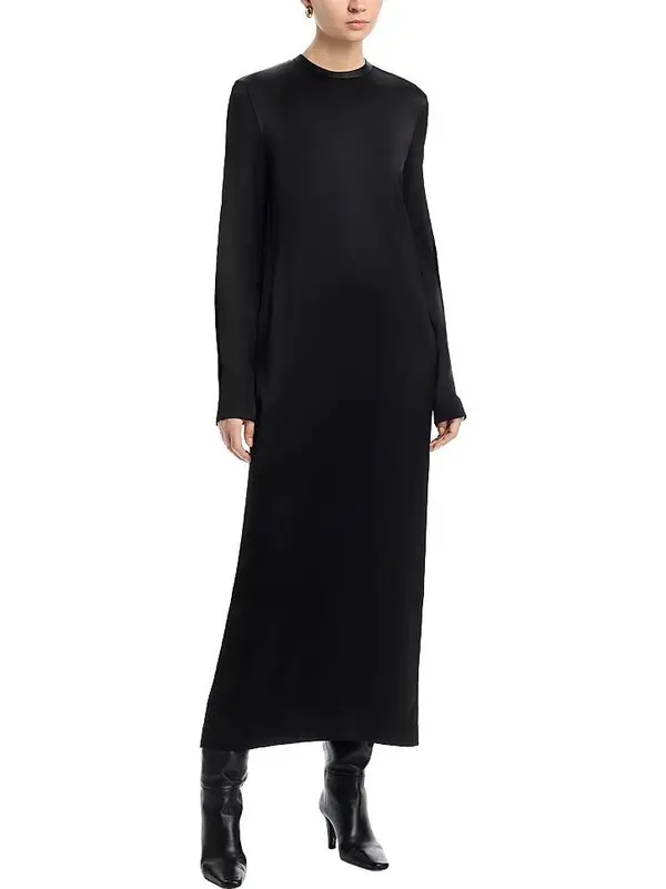 TOTEME Long Satin Dress - Black
