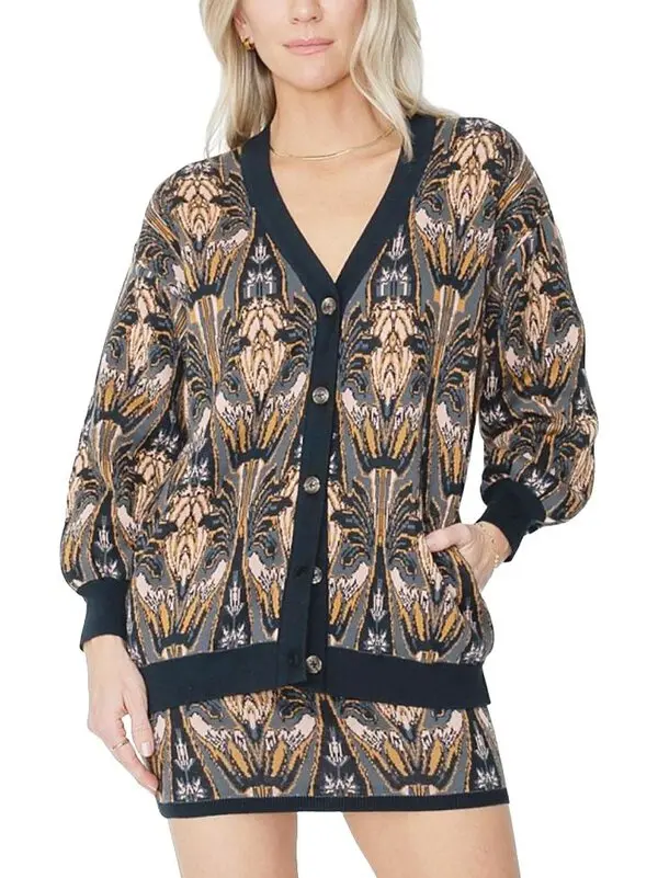 WEST OF Jocelyn Sweater Cardigan - Devon Print