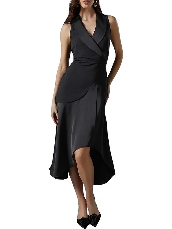 Coast Tux Sleeveless Midi Dress - Black
