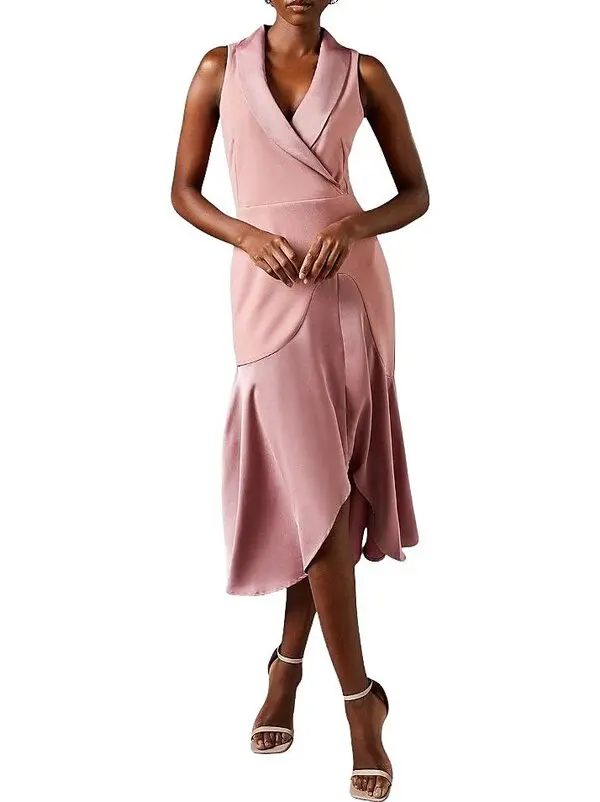 Coast Tux Sleeveless Midi Dress - Mauve