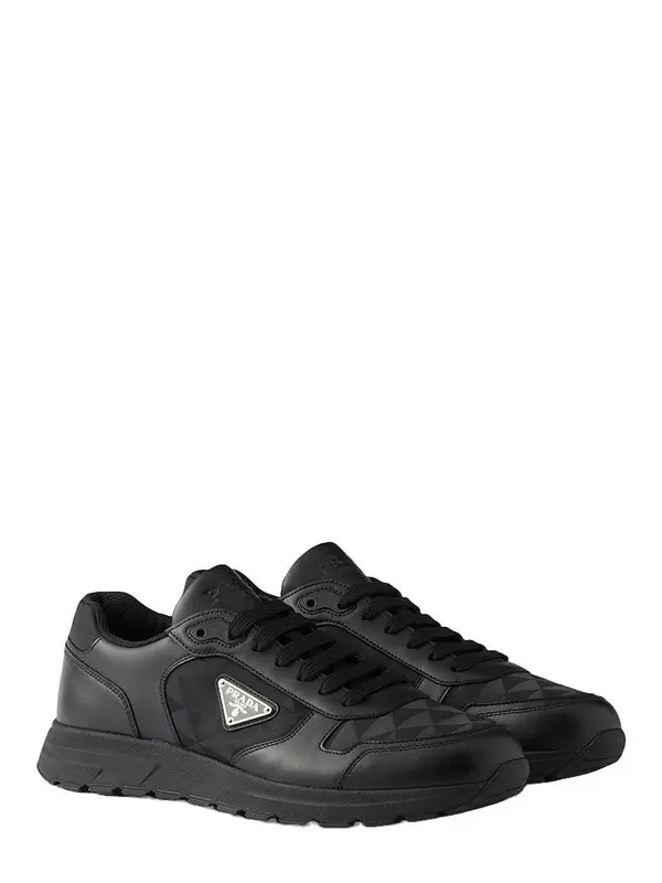 Prada Prax 2.0 Re-nylon And Leather Sneakers - Black