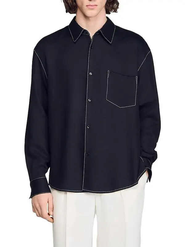 Sandro Loose Fit Shirt - Black