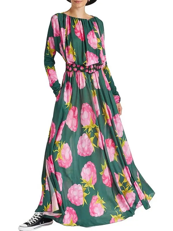 La DoubleJ Demeter Maxi Dress - Lampone Emerald