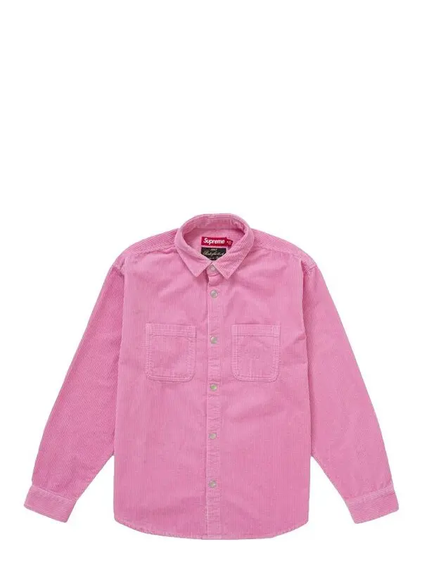 Supreme Wide Wale Corduroy Snap Shirt - Pink