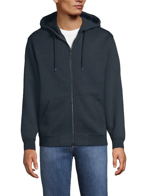 LANDS' END Long Sleeve Raindefense Full Zip Hoodie - Steel Gray