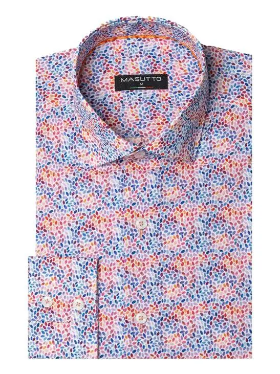 MASUTTO Bitto Print Button-up Long Sleeve Shirt - Multicolor