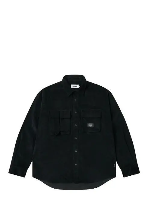 PALACE Double Pocket Cord Overshirt - Black